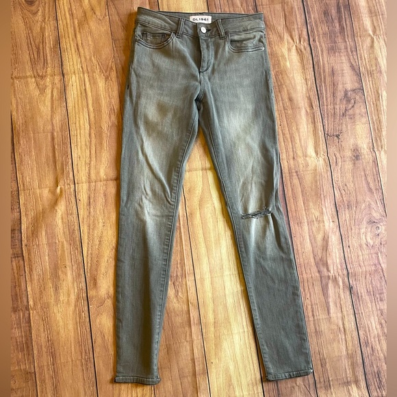 DL1961 | Jeans | Dl 961 Gray Ripped Skinny Jeans | Poshmark